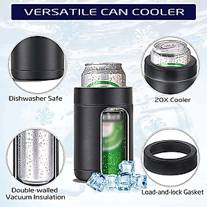 Slim Can Cooler Double Wall Vacuum Insulator Beverage for 12oz Bottles Cans Cooler for Hot and Cold Drinks