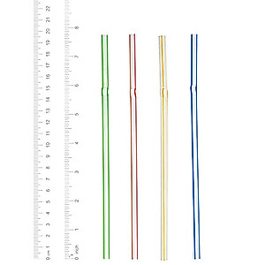 [500 Count] Flexible Disposable Plastic Drinking Straws - 7.75" High - Assorted Colors Striped
