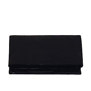 JNB Basic Patent Foldover Clutch, Black