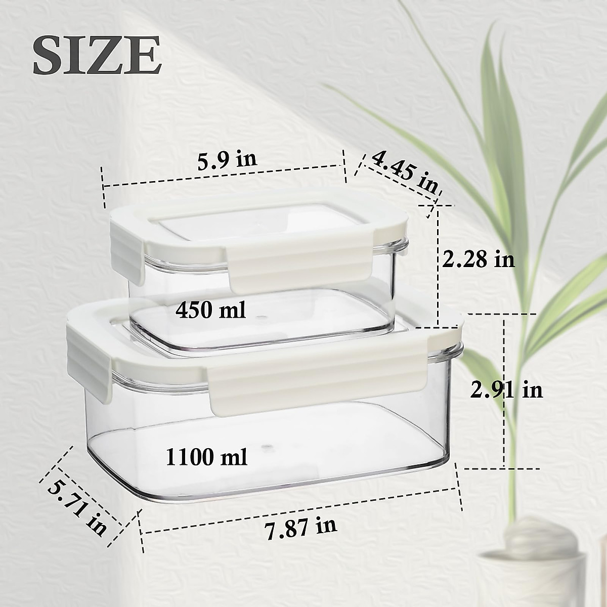 QCHOSWO Leak-Proof Food Storage Container, Family, Travel Essential Multi-Purpose Storage Box