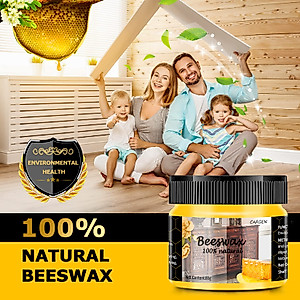 CARGEN Beeswax Furniture Polish, Wood Seasoning Beeswax for Furniture Wood Wax for Dining Table Floor Doors Chairs Cabinets to Protect and Care 2pcs Beeswax Polish