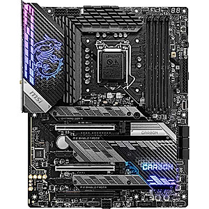 MSI MPG Z590 Gaming Carbon WiFi Gaming Motherboard (ATX, 11th/10th Gen Intel Core, LGA 1200 Socket, DDR4, PCIe 4, CFX, M.2 Slots, USB 3.2 Gen 2, Wi-Fi 6E, DP/HDMI, Mystic Light RGB)