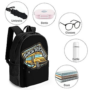 School Bus Back to School Laptop Backpack for Men Women Shoulder Bag Business Work Bag Travel Casual Daypacks