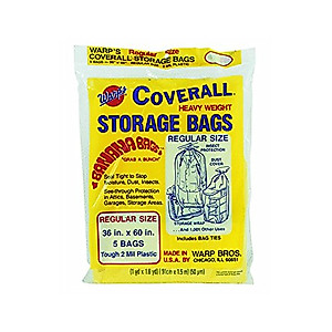 Warp'S Storage Bag Banana Bag Regular Yellow 36" X 60" 5 Bags Per Pack - 2 Pack (Total 10 Bags)