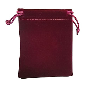 GYBest 3" X 4" Wholesale - 100 Pack Jujube Red Velvet Cloth Jewelry Pouches/Drawstring Bags (3" X 4",100pcs,velvet, Jujube red)