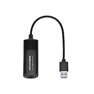 Monoprice USB 3.0 to Gigabit Ethernet Adapter, Supports 10/100/1000 Mbps Connections, Plug-N-Play, Compatible with Windows, MacOS, Linux, and Android Systems
