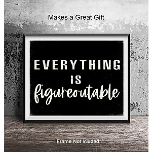 Inspirational Wall Art & Decor - Motivational Entrepreneur Positive Quotes Poster Prints 8x10 - Success Sayings - Encouragement Gifts for Men, Women - Home Office - Classroom Decor - Encouraging Motto