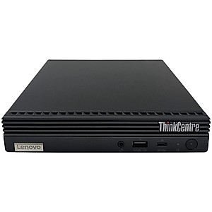 Lenovo ThinkCentre M70q Mini Desktop Computer - 10th Gen Intel Core i7-10700T 8-Core 4.50 GHz CPU, 64GB DDR4 RAM, 2TB SSD + 2TB HDD, Intel UHD Graphics 630, WiFi 6 + Bluetooth 5.1, Windows 10 Pro