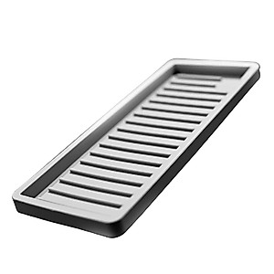 Luxet -Silicone Soap And Sponge Holder Kitchen Caddy Tray To Keep Countertop, Bathroom, Sink Scrubbers Organized And Clean. Non Slip Pad, Durable, Waterproof. Hot Coffee Or Tea Trivet. (black)