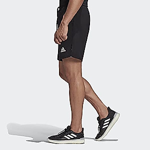 adidas mens Activated Tech Shorts Black/White Small