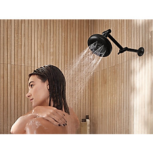 Moen S116BL Acc-Premium 16 in. Pivoting Adjustable Shower Arm, Matte Black