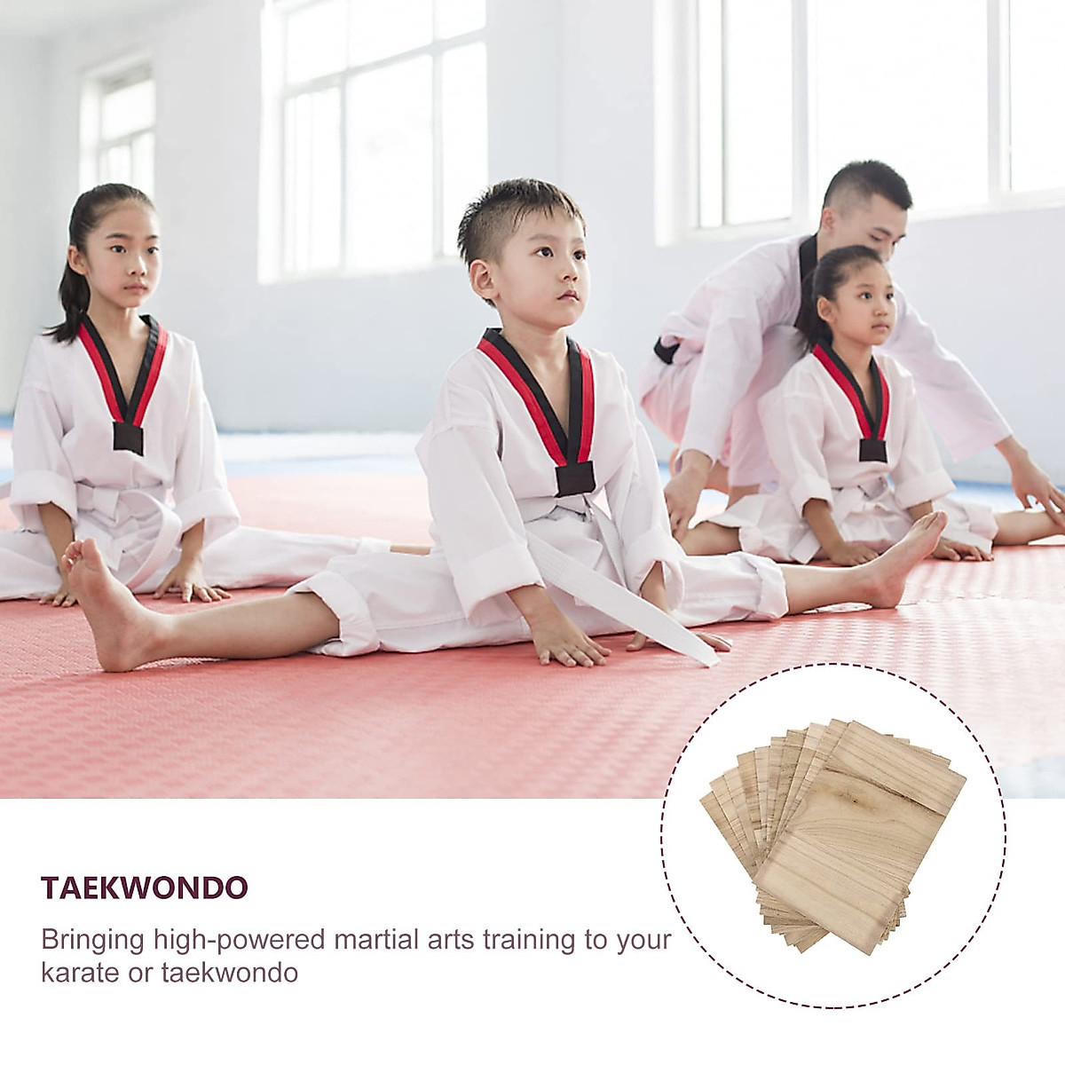 10pcs Taekwondo Breaking Board Rebreakable Kick Boards Performing Wooden Taekwondo Punching Boards Training Accessory for Kids Adult (0.3cm)