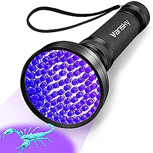 Vansky Black Light UV Flashlights, Ultra Bright 100 LED 395nm Ultraviolet Blacklight Detector for Dog Cat Pet Urine, Dry Stains and Bed Bug, Matching with Pet Odor Eliminator