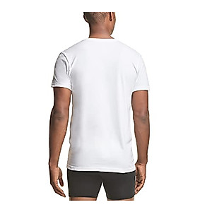 POLO RALPH LAUREN Men's Classic Stretch Crew Tee Big & Tall, White/Cruise Navy, 3X