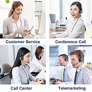 Wantek Phone Headset with Microphone Noise Cancelling, RJ9 Telephone Headsets Compatible with Cisco Office Phones 7940 7942 7945 7960 7962 7965 7811 7821 8811 8841 8845 8851 Plantronics M12 M22
