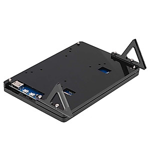 Liyeehao Display Screen Case, Plus Screen Case, Backlit Control Support Raspberry Pi Touch Screen Case Holder with Stand (Plastic Bracket Shell)