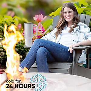 Kiki New York 40 oz Tumbler with Handle and Straw Lid, Insulated tumblers Cup friendly design, Keeps Drinks Cold or Hot with Insulated cups, Reusable Water bottle with straw, Perfect Gifts