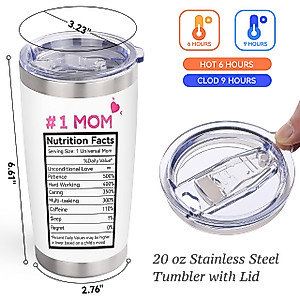 DOMICARE 20oz Tumbler with Lid Stainless Steel Tumblers Bulk, Double Wall Vacuum Insulated Coffee Travel Mug Powder Coated Tumbler (White/3D, 1)