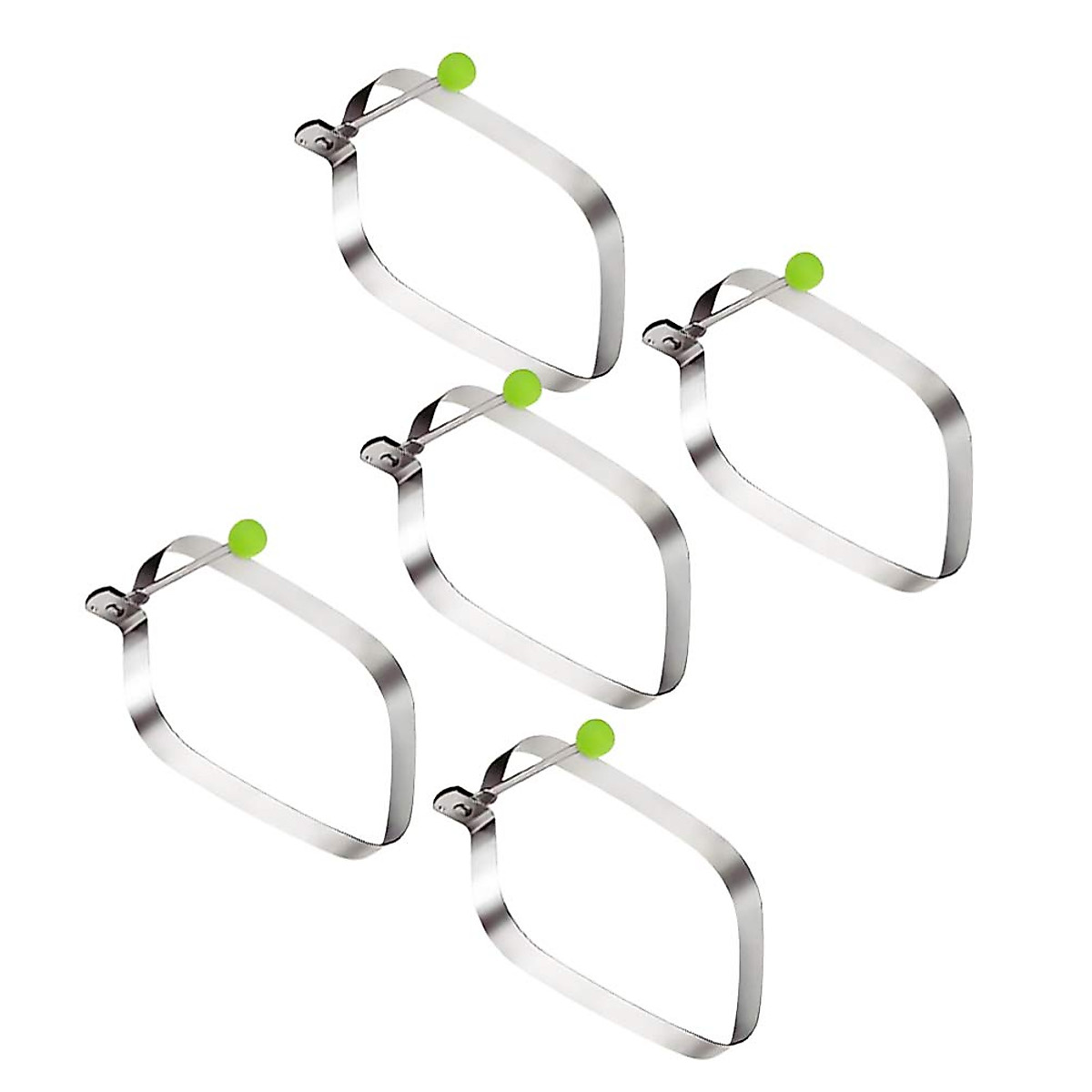 TOPBATHY 5pcs Mousse Rings Cake Baking Egg Rings Stainless Steel Shaper Rectangular Non Stick Pastry Mold Mould for Kitchen Cooking Size M 709ml