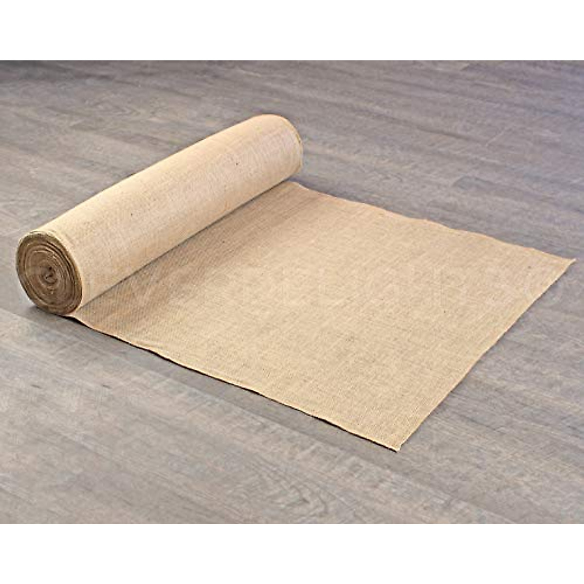 CleverDelights 24" Premium Burlap Roll - 25 Yards - Finished Edges - Tight Weave Natural Jute Burlap Fabric