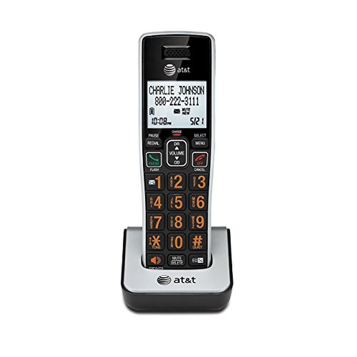 ATT CL82213 DECT 6.0 Expandable Cordless Phone System with Digital Answering Machine, Silver