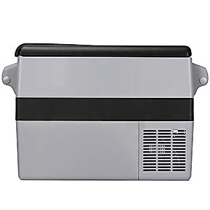 COSTWAY Car Refrigerator, 44-Quart Electric 12V/24V Car Cooler with 3 Levels, LCD Display, Shockproof Design, Travel RV Fridge for Camping, Truck Party