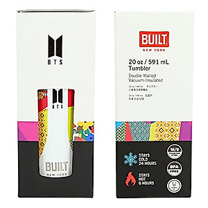 BUILT BTS Tumbler, 20.1 fl oz (591 ml), V Stainless Steel, My Bottle, Bangtan Boys BTS Goods
