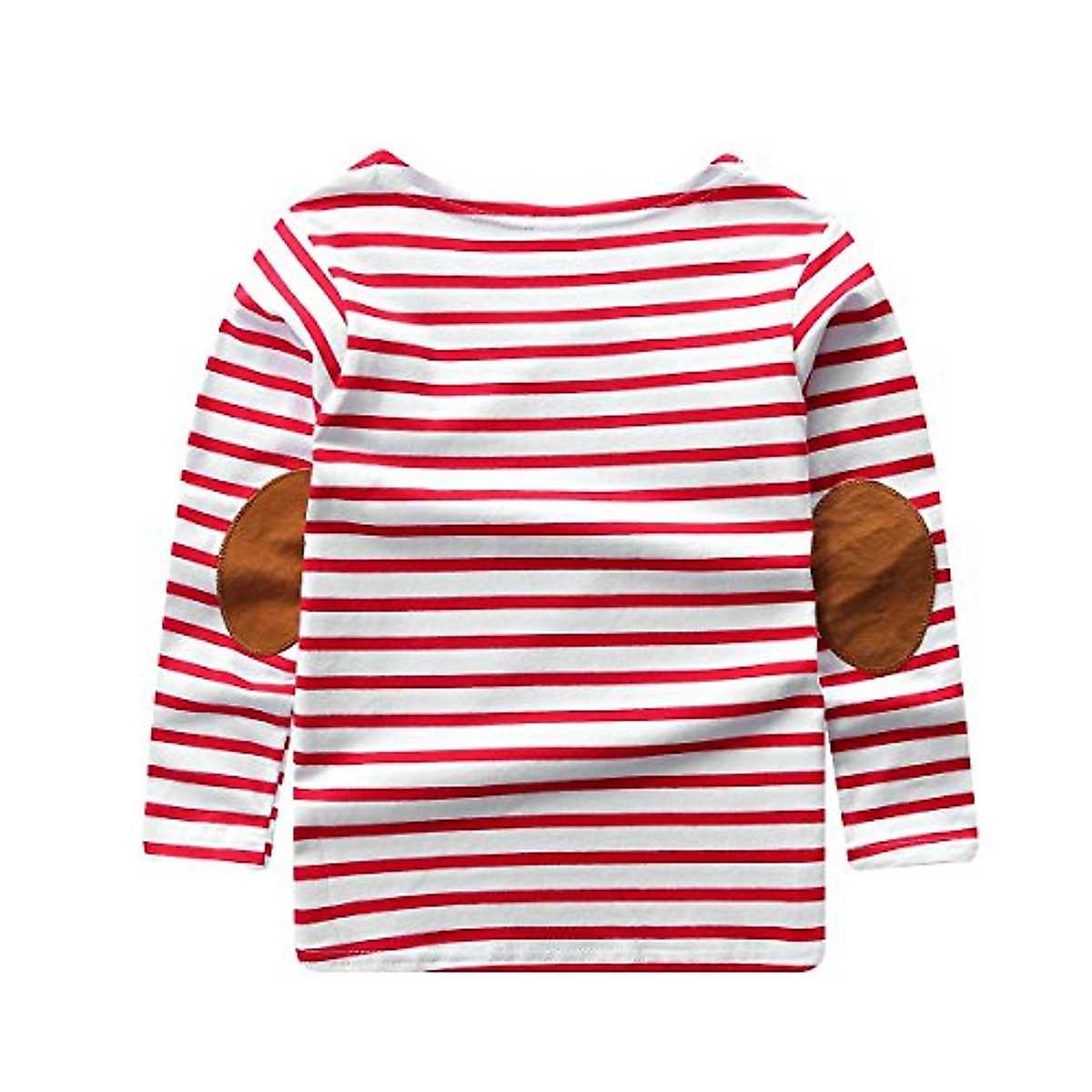 Kids Baby Girl Boy T-Shirt Long Sleeve Stripe Shirts Tops Toddler Fashion Basic Tee Blouses Outfits (Red, 6T)