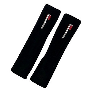 NarwhalCo Set of 2 Red Small Pens (3.35") with Black Ink for Pocket, Wallet, Planner, Purse or Passport