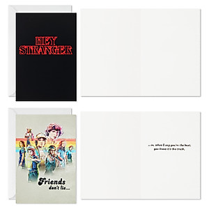Hallmark Stranger Things All Occasion Cards Assortment, 16 Cards with Envelopes (Birthday Cards, Thinking of You Cards, Blank Cards, Friendship Cards)