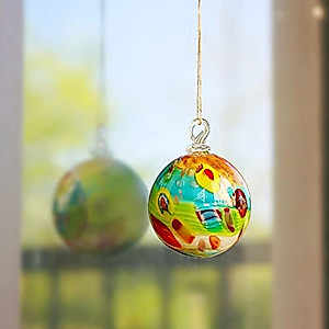 6" Garden Hanging Friendship Balls Gazing Balls Window Outdoor Witch Ball Hand-Blown Glass Ornament