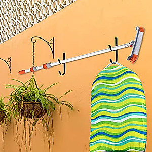 Pool Pole Hanger for Fence（4 Pack） Black Pool Equipment Hooks Heavy Duty Pool Tool Organizer for Telescopic Poles, Skimmers, Leaf Rakes,Pool Hose,Garden Tools,Brushes and Swimming Pool Accessories