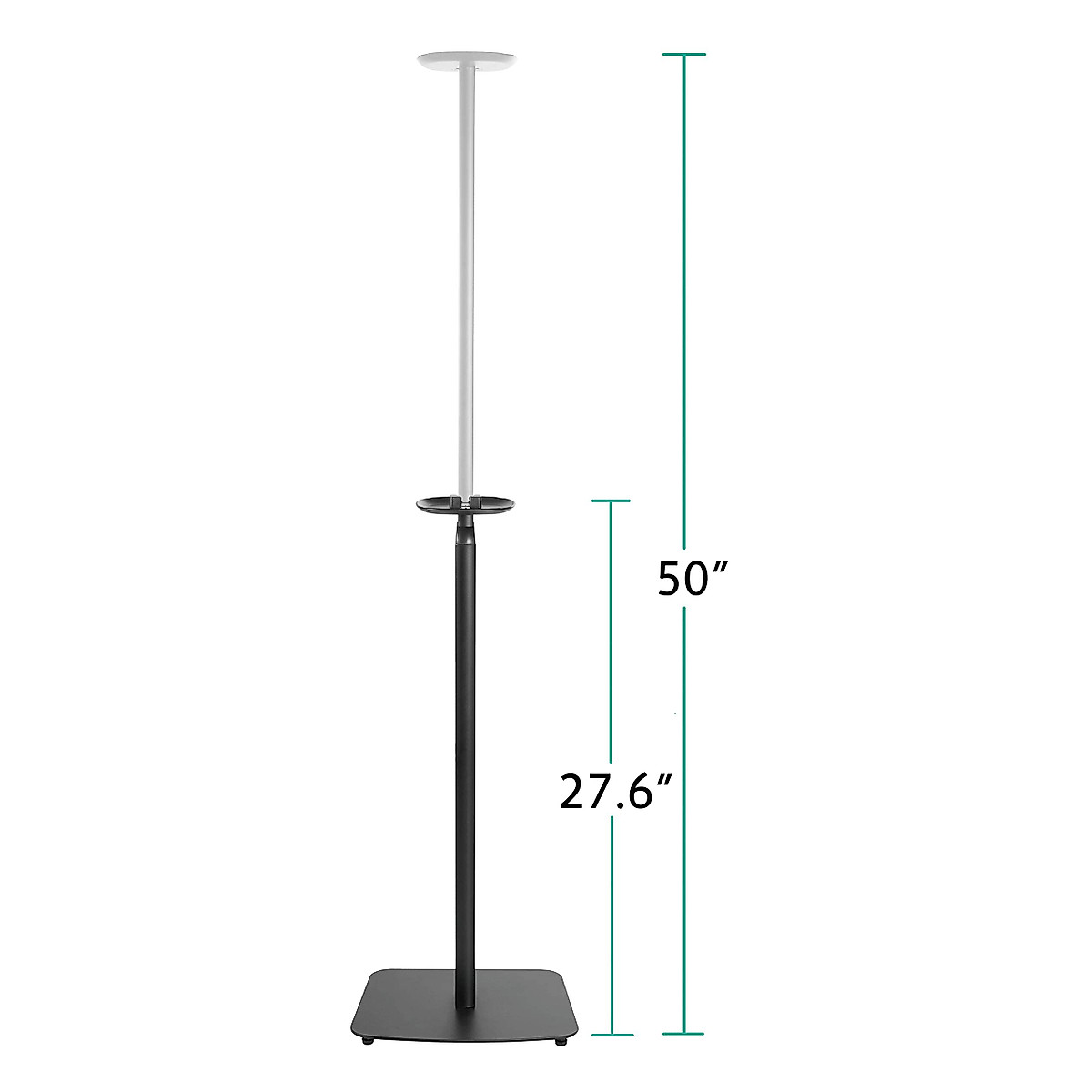ynVISION.DESIGN Height Adjustable Floor Stands Compatible with Sonos One, One SL, Play:1 | 2 PACK | (BLACK)
