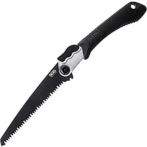 SOG Folding Saw - Wood Saw, Hand Saw, Pruning Saw and Camping Saw with 8.25 Inch Removable Blade and Compact Sheath for Foldable Saw (F10N-CP) , Black