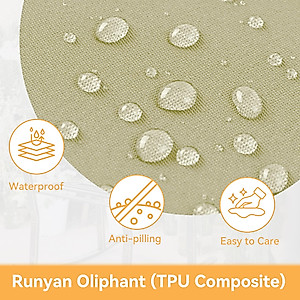 ROFIELTY Outdoor Chair Cushions 19x19x3 Inch Waterproof Patio Chair Cushion with Removable Cover and Ties Comfortable Outdoor Seat Cushions for Patio Furniture Set of 2 (Cream, 19x19)