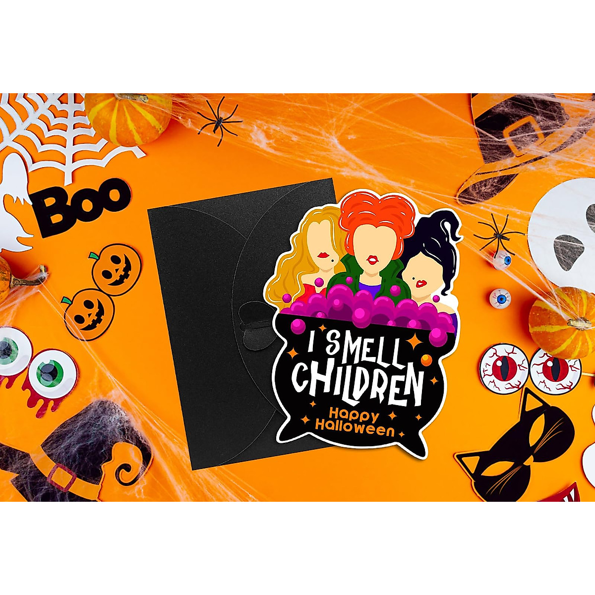 SICOHOME Halloween Party Invitations - 12pcs 5"x7" Halloween Birthday Invitations with Envelopes for Kids Adult Baby Shower Halloween Greeting Cards Hocus Pocus Invitations Party Favors Supplies