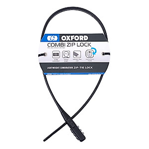 Oxford Products, Black, One Size LK150 Combo Multi-use Security Tie & Bike Combination Cycle/Cafe/Buggy/Ski/Helmet Lock