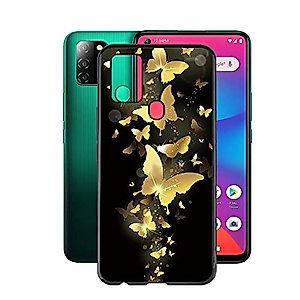 AQGG for BLU V91 [6.50"] Case, Soft Silicone Bumper Shell Black Flexible Rubber Phone Protective Cases TPU Cover for BLU V91 -Romantic Sky