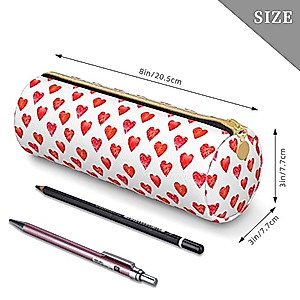 Love Heart Pencil Case Women Pen Pouch Simple Carrying Box for Adult With Smooth Zipper Durable Lightweight for Office Organizer Storage Bag