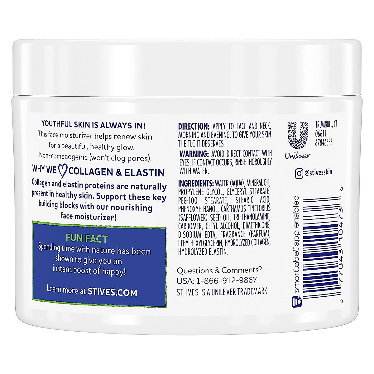 St. Ives Renewing Collagen & Elastin Moisturizer, 10 oz (Pack of 2)