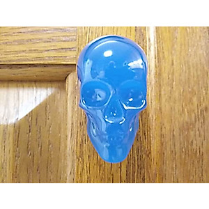 Blue Skull Cabinet Knobs/Drawer Knobs (Black Light Activated) (Set of 2)