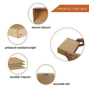 PHAREGE 7x5x2 inch Shipping Boxes 25 Pack, Brown Corrugated Cardboard Mailer Boxes, Small Mailing Boxes for Packaging Small Business