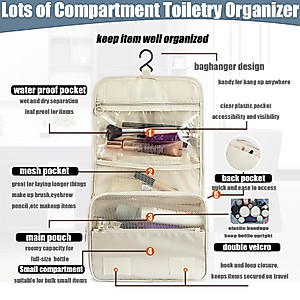 L&FY Multifunction Portable Travel Toiletry Bag Cosmetic Makeup Pouch Toiletry Case Wash Organizer