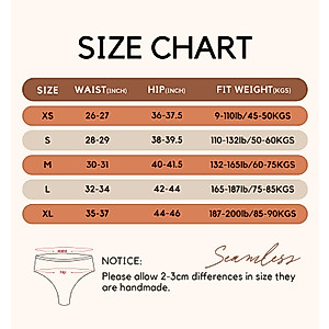 Wealurre Womens Underwear High Waisted Seamless Thongs for Women Breathable No Show Panties for Ladies 6 Pack (Black,M)