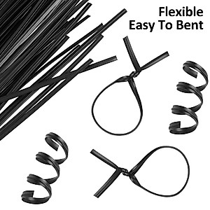 300 Pcs Twist Ties, Plastic 5" Twist Ties, Twist Ties for Bags, Wire Ties Reusable Twist Bread Ties for Household and Office Use