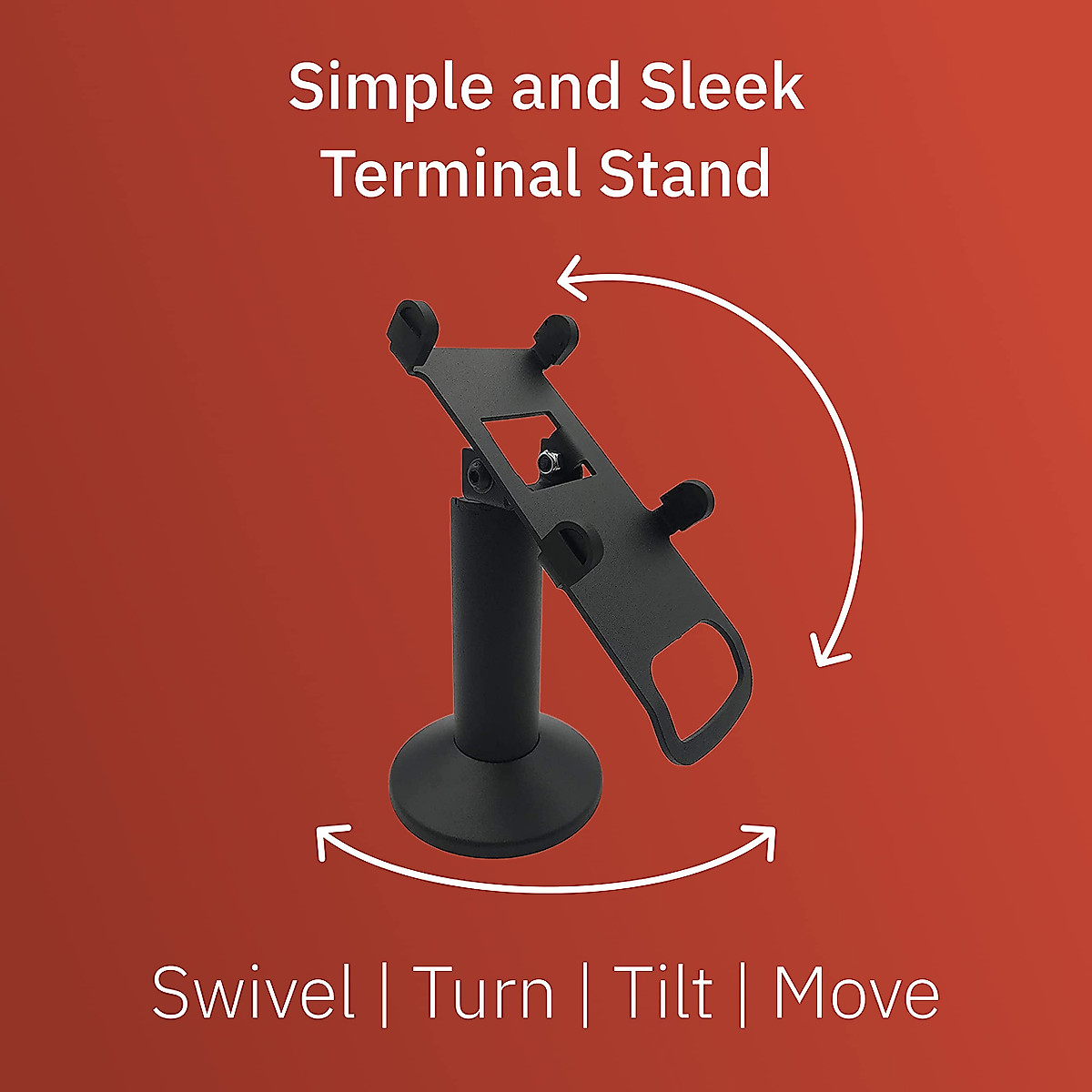 Discount Credit Card Supply DCCStands Verifone V400M 7" Swivel and Tilt Terminal Stand, Screw-in or Adhesive, Black