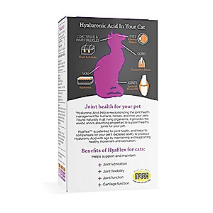 Cat Joint Supplement, Hyalogic Hyaluronic Acid Cat Supplements– 30-60 Day Supply, 1oz HA, Cartilage Supplement, Hip & Joint Supplement - Cat Health Supplies, W/ No Fuss Liquid Dropper