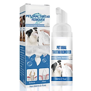 Dog Breath Freshener Foam, Eliminate Breath and Prevent Oral in Dogs and Cats, Teeth Cleaning Foam Spray, Plaques and Tartars Remover, Oral Hygiene for Pets, 2