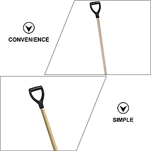 Yardwe 5Pcs Plastic Spade Handle Shovel D Grip Handle Spade Snow Shovel Handle Spade Snow Scoop Digging Raking Tools Garden Accessories Black