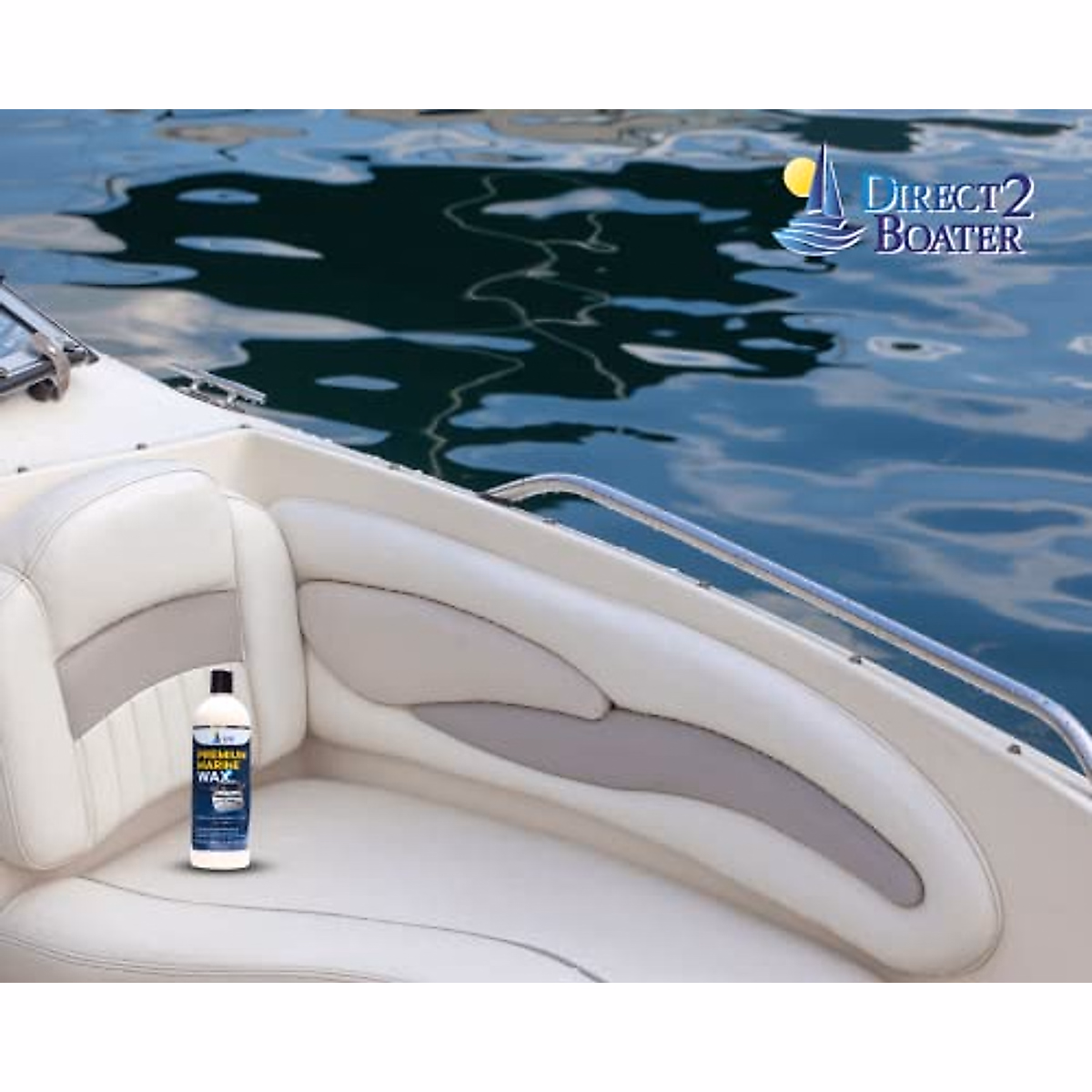 Premium Marine Wax for Boats & RV's with High Gloss Finish - 16 fl oz By Direct 2 Boater